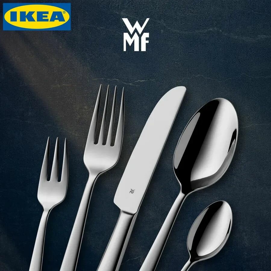 Набор столовых приборов WMF Palma 60 предметов, на 12 персон, нержавеющая сталь Cromargan