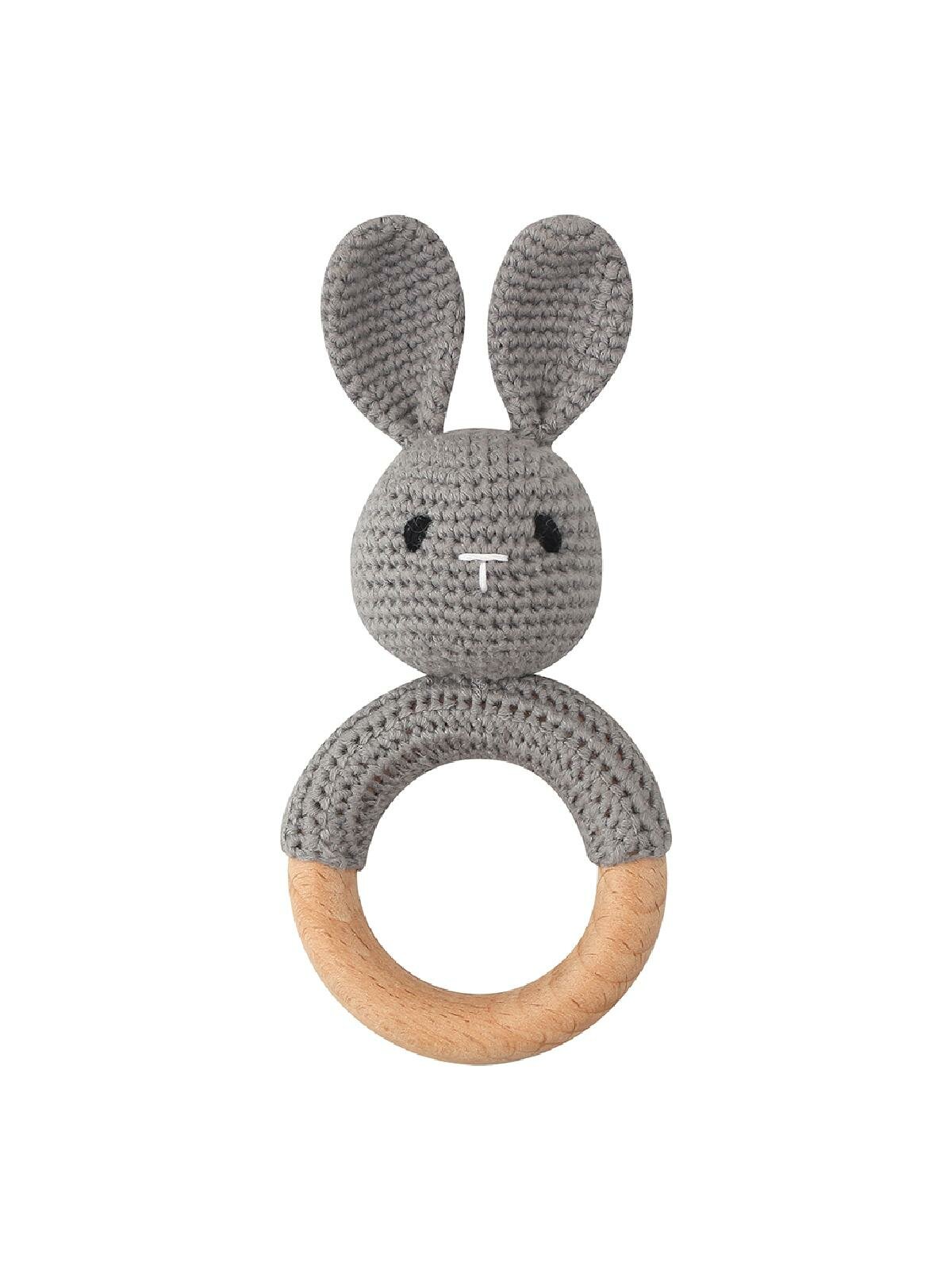 Baby Pacifier Rattle Wooden Dophin Hand Grip Toys