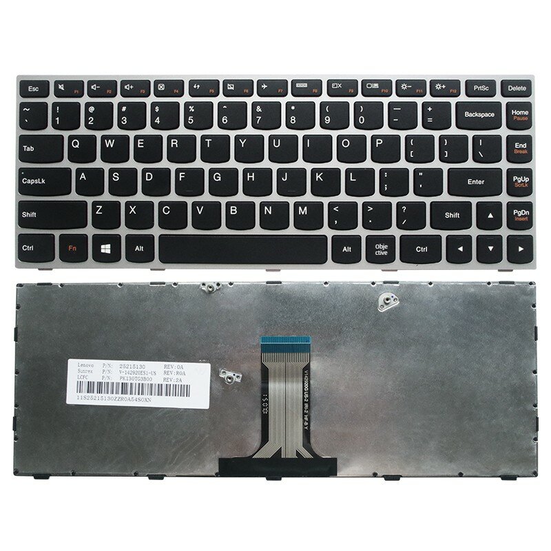 Оригинальная клавиатура Lenovo Sunrise 1000 SR1000 SR1000AT со серебристой рамкой, новая, оригинальная замена