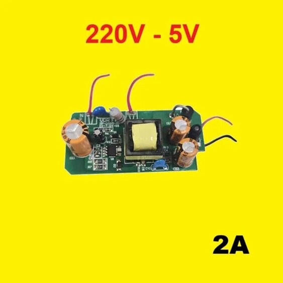 Понижающий трансформатор с 220 на 5 Вольт понижающий преобразователь AC-DC тока от розетки 220V - 5V блок питания 5в конвертер мощности DC5V 2A