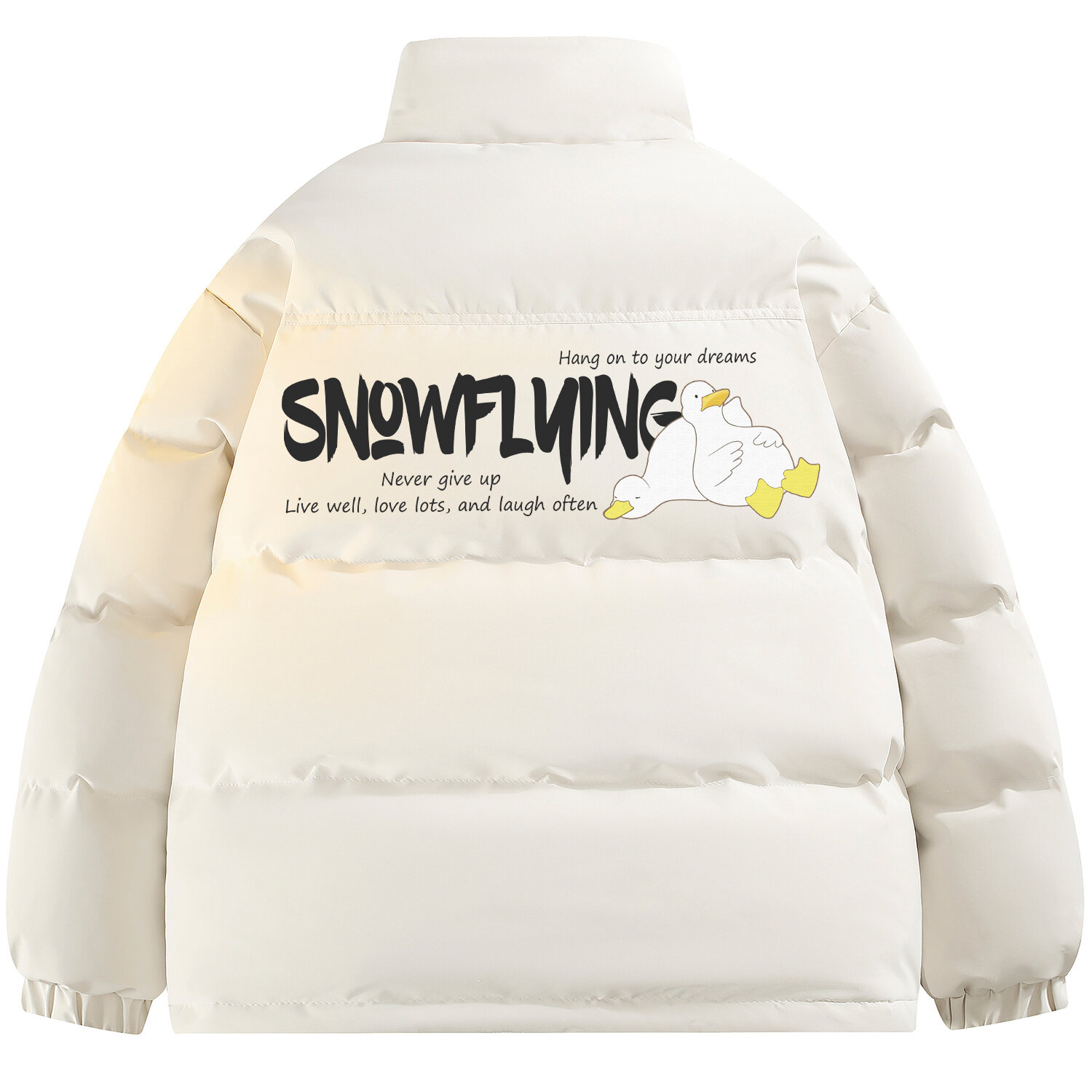 Пуховик SNOW FLYING, размер M, экрю