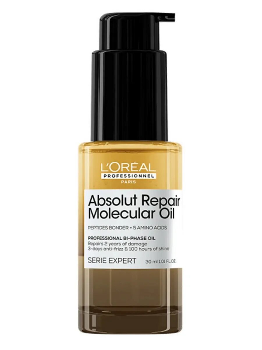 Масло L'Oreal Professionnel Expert Lipidium Absolut Repair Molecular Oil, Масло Двухфазное, 30 мл