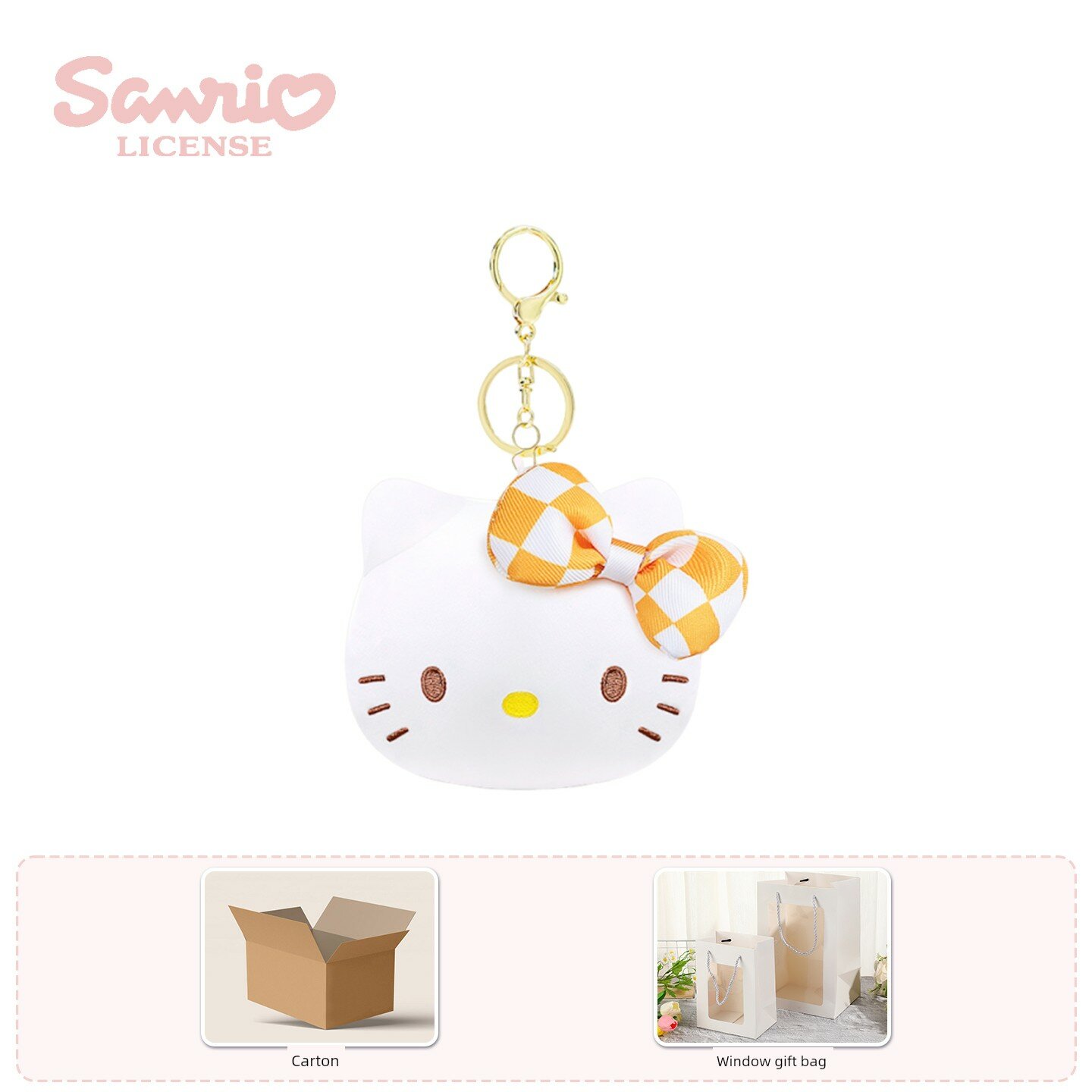 Брелок Sanrio Hello Kitty "Музыкальный фестиваль", плюшевый, подвеска на голову