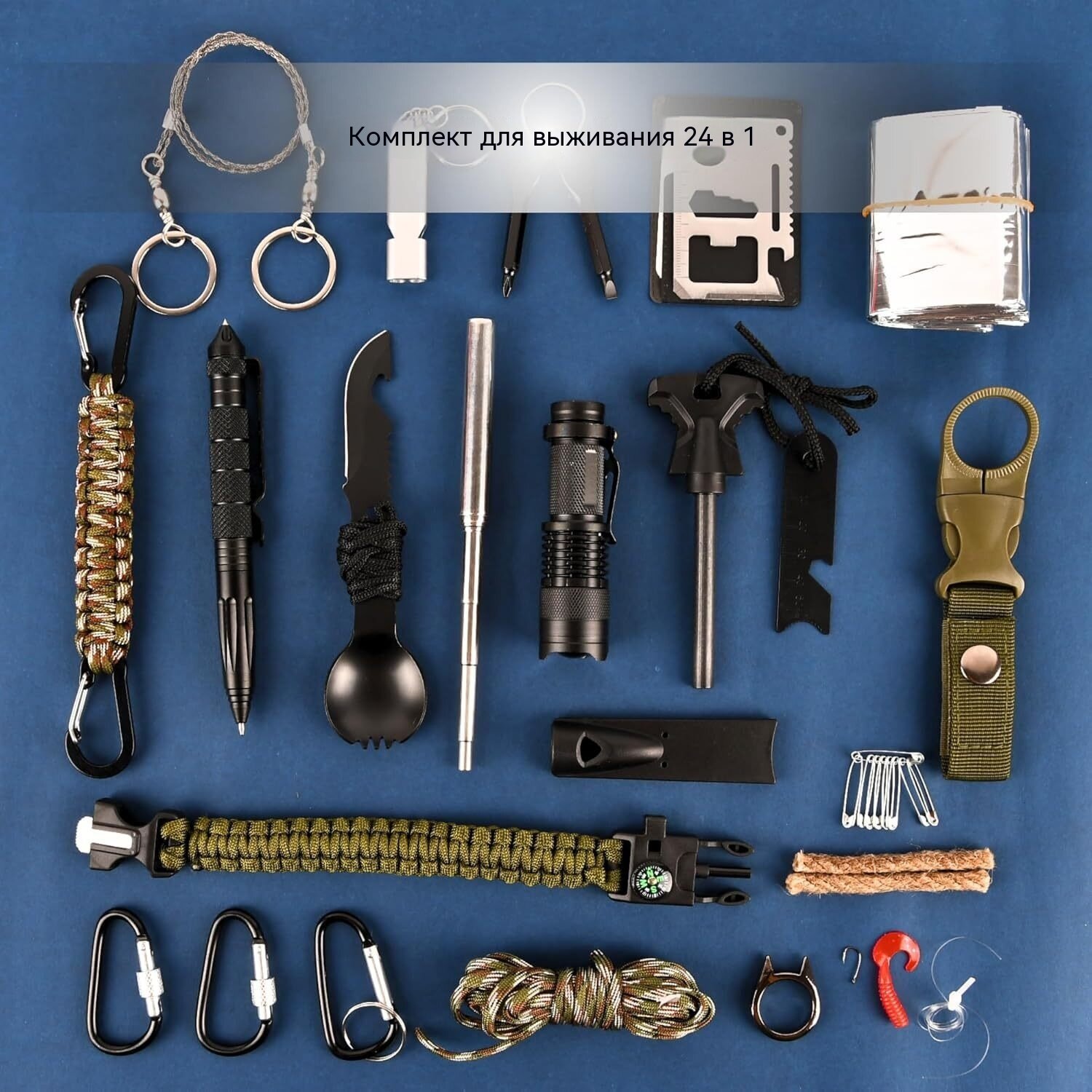 Набор для выживания в походе - Слепой бокс с инструментами для кемпинга, рыбалки и первой помощи