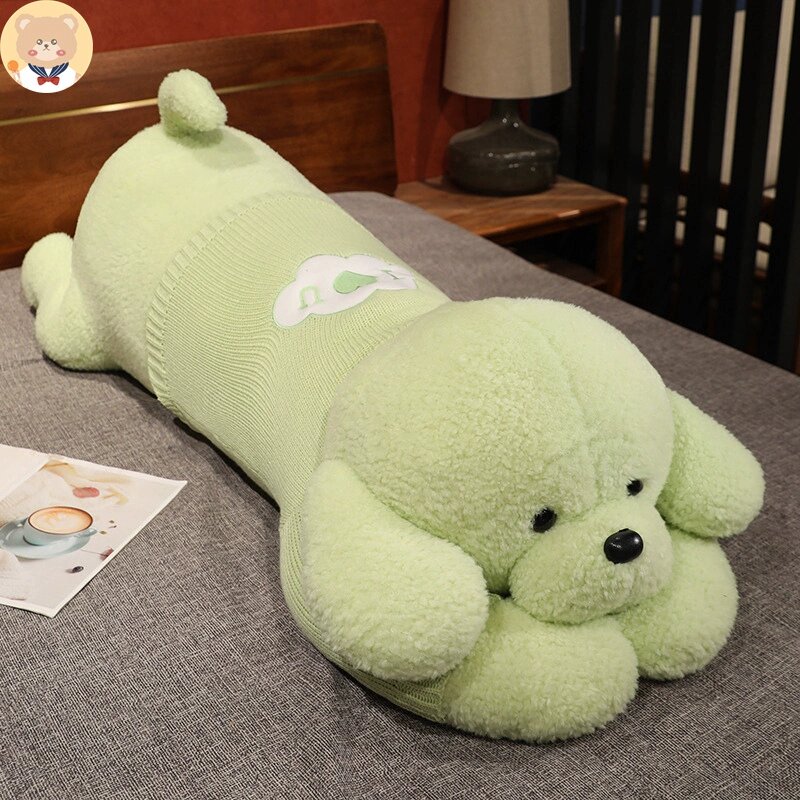 Мятный зеленый вязаный щенок плюшевая игрушка 130 см большого размера для взрослых свыше 160 см, подушка для обнимания