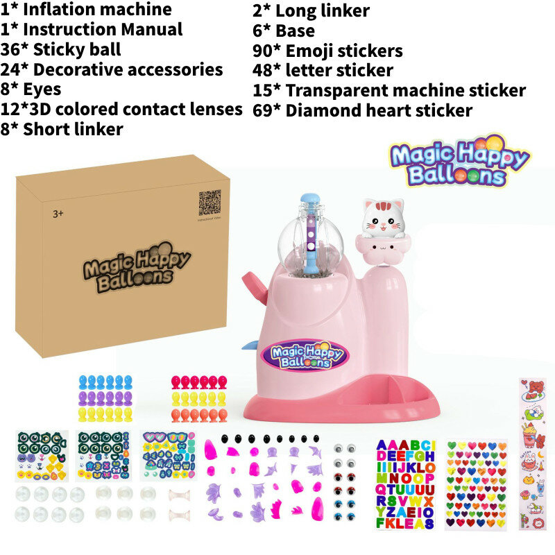 Handmade bobo sticky play toy diy bouncing ball with bubble maker for creative play cat