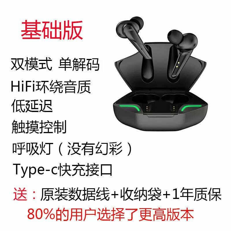 Игровые беспроводные Bluetooth-наушники E-sports New Model Slayer's Eye с нулевой задержкой, унисекс, двойные (наушники