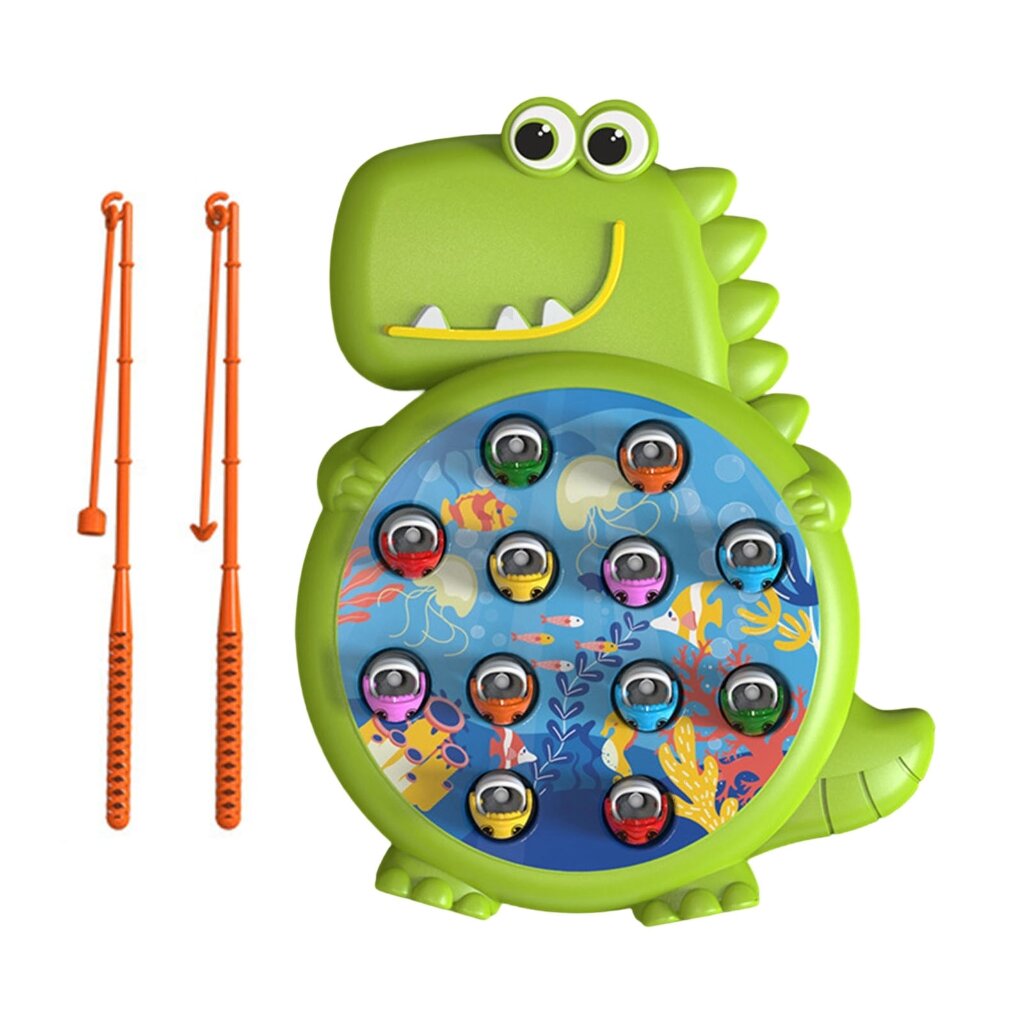 Игрушка, Детские рыболовные катушки, игрушки для младенцев и детей младшего возраста для рыбалки-зеленые динозавры
