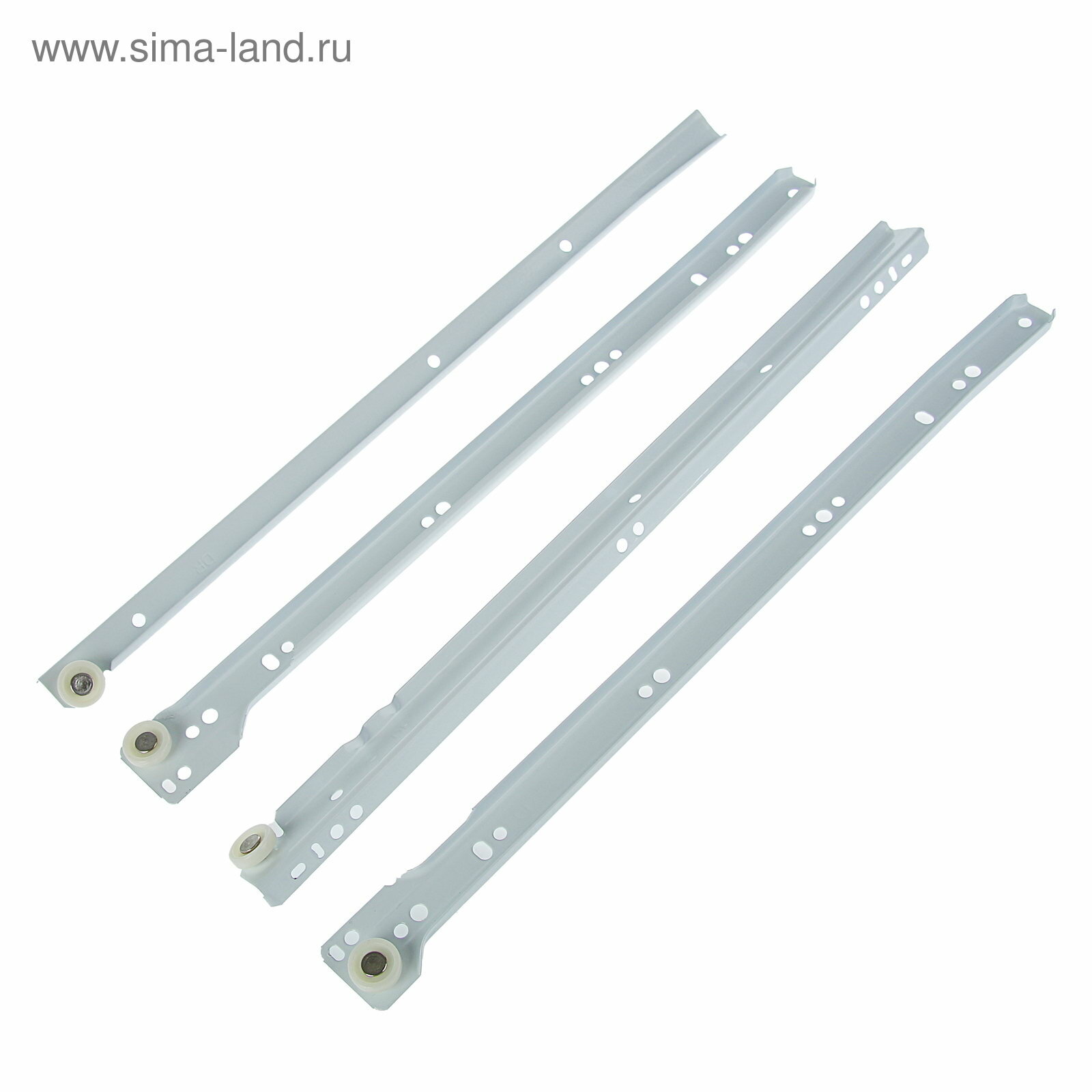 Роликовые направляющие 400 мм, 0.8 мм, цвет: белый, размер упаковки: 2 x 2.5 x 40 см.