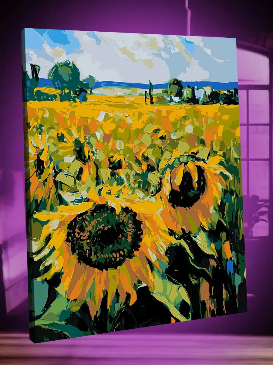 Картина по номерам Подсолнухи