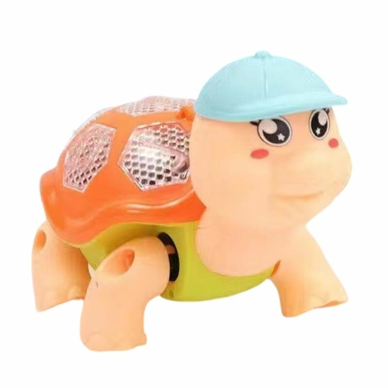 Детский электрический поводок little turtle light music-оранжевый