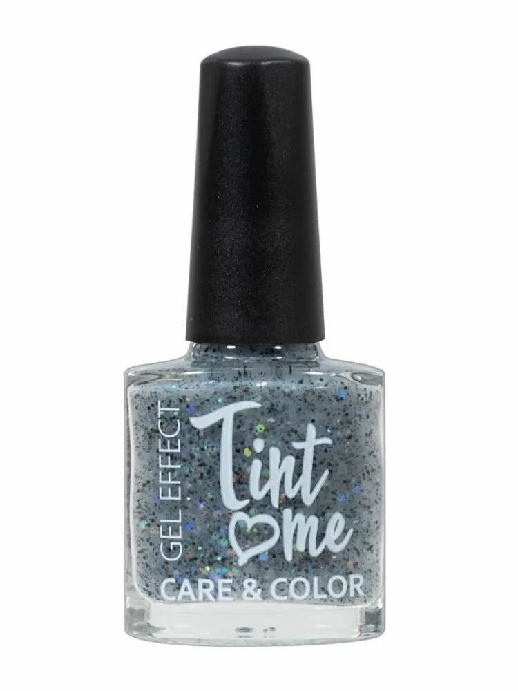 Tint me Лак для ногтей, Gel, тон 70, синие блестки, 10 мл