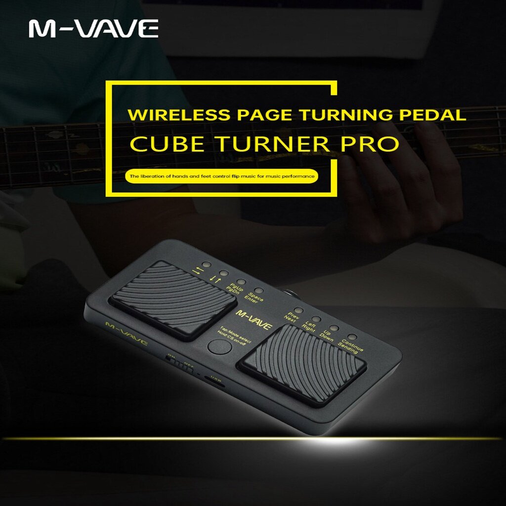 M-VAVE Cube Turner Pro Беспроводной Bluetooth Пейдж Тернер Ножная Педаль Silent USB Rechargeable