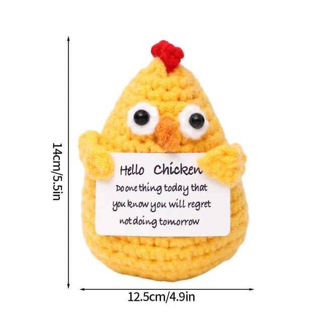 Вязаная крючком кукла с позитивной энергией, симпатичная мини-игрушка в виде обнимающейся картофелины, украшение ручной работы, кавайное вязаное крючком животное в подарок на Рождество