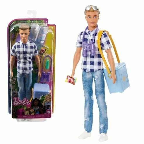 Кукла Кен Barbie Блондин в джинсах, Поездка в кемпинг HHR66
