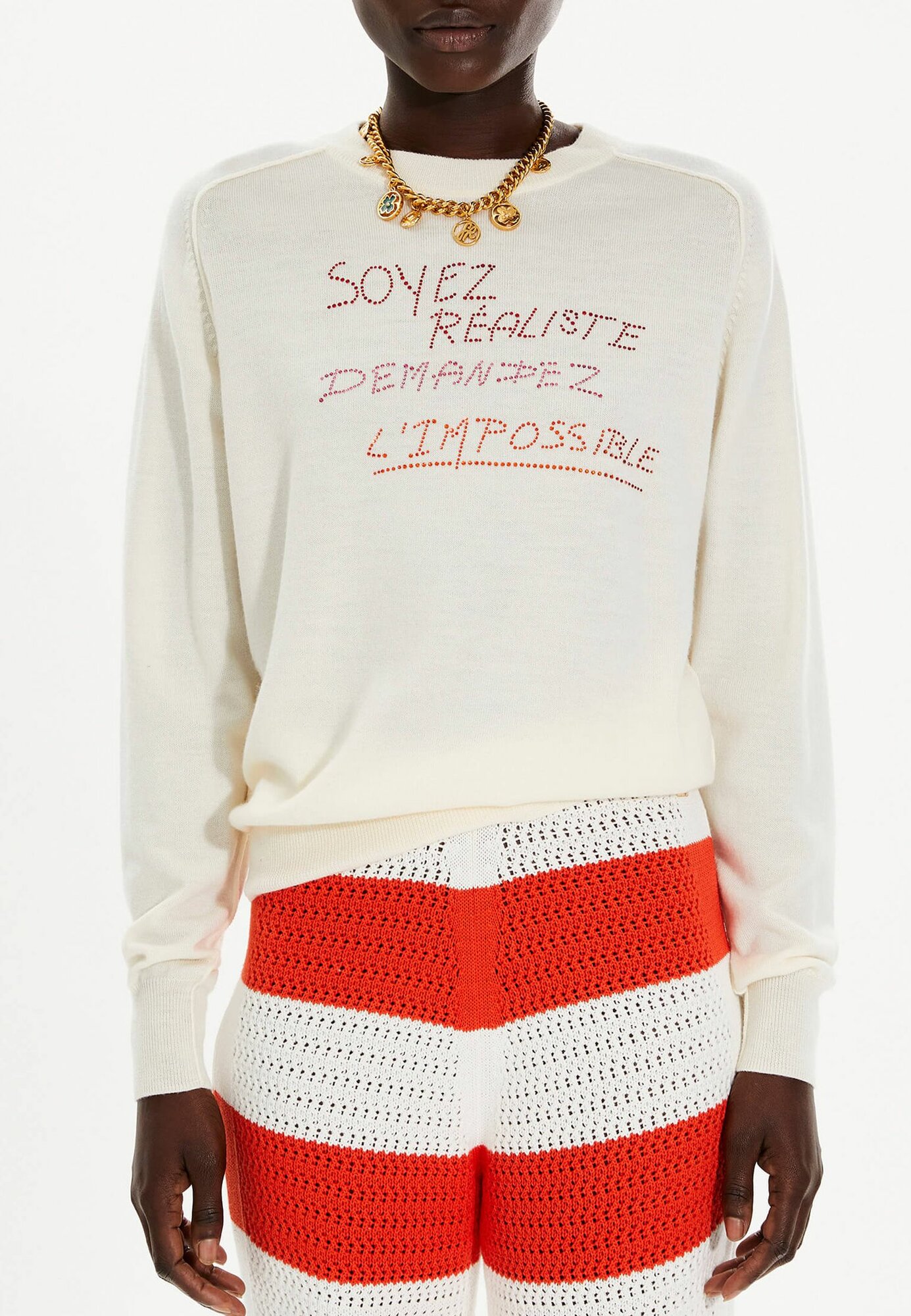 Свитшот спортивный Sonia Rykiel, размер 44, , белый — фото 1