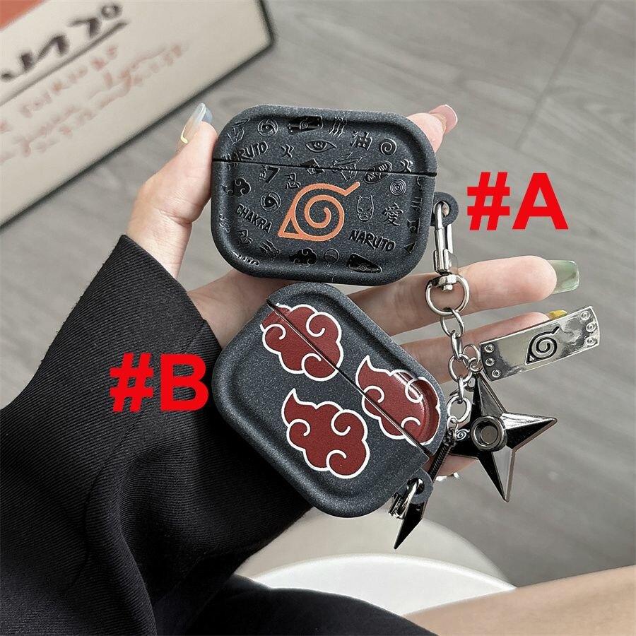 Чехол для Аирподс Про 3 / AirPods Pro 3 Kартинка мультфильма Наруто Naruto Акатацуки Akatsuki мягкий чехол