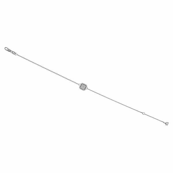 Браслет, белое золото, 585 проба, родирование, бриллиант