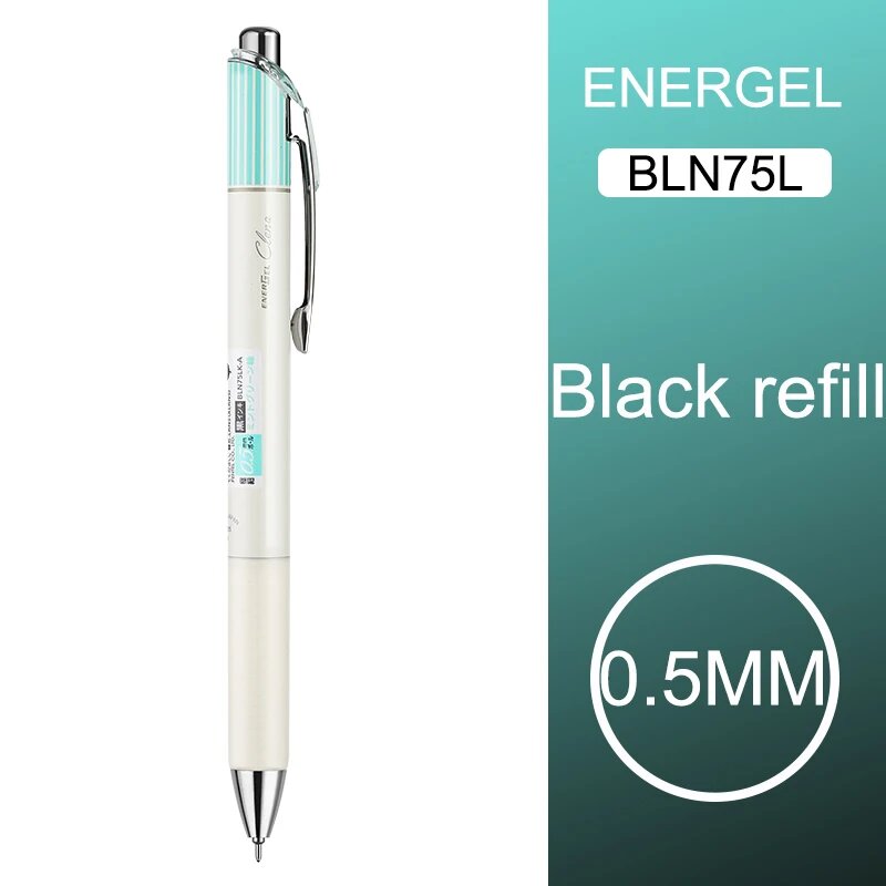 Гелевая ручка Pentel Energel Clena BLN75L 0,5 мм black refill