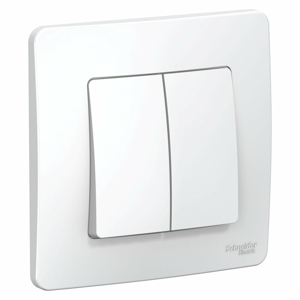 Двухклавишный переключатель Systeme Electric СП BLANCA /сх.6+6/ 10А 250В белый BLNVS106601