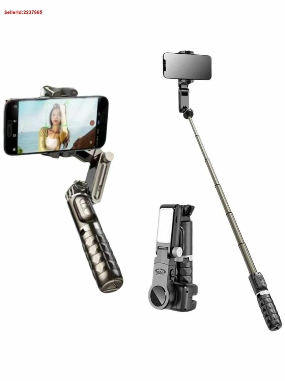 Бестселлер 2024: трехосевой ортогональный стабилизатор с моноподом для смартфонов iPhone и Android