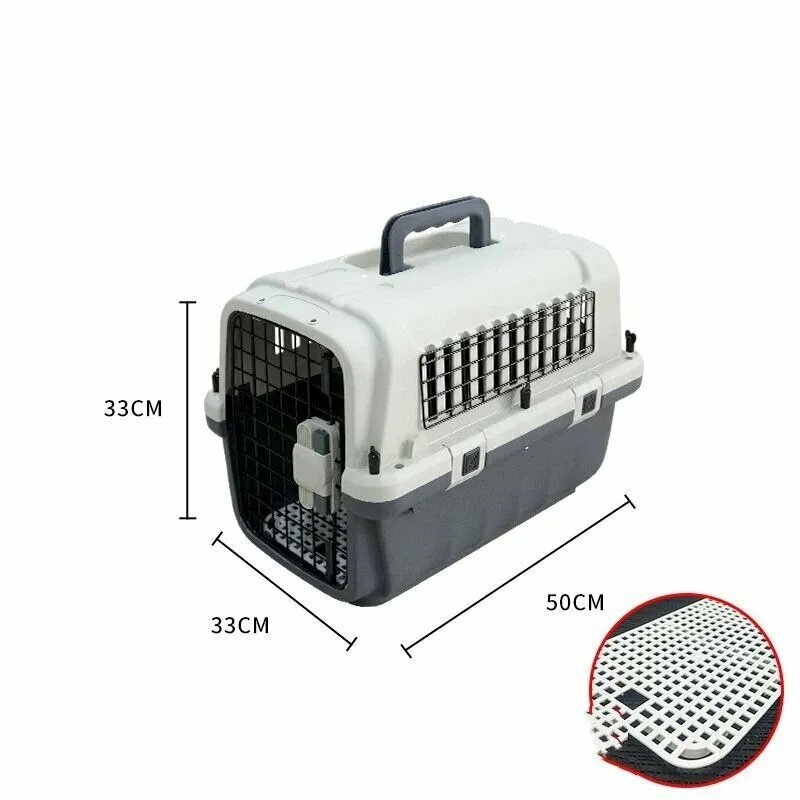 Переноска Pet Choice Departures Range 50х33х33 см до 5 кг стандарт IATA / Пластиковая перевозка для кошек собак мелких пород / Контейнер для животных в самолет или в машину