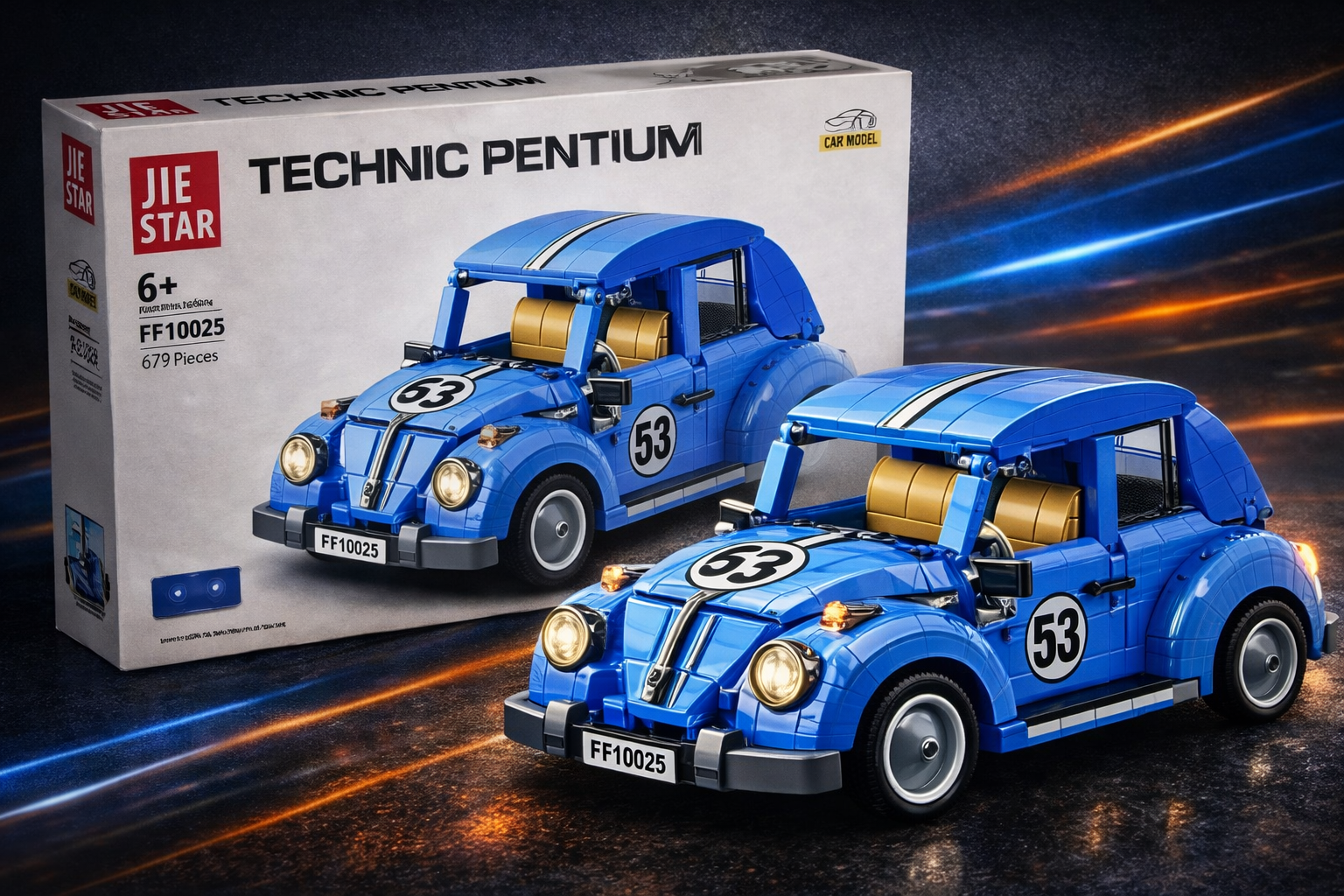 Конструктор Technic "Спорткар Volkswagen", 679 деталей, для взрослых и детей