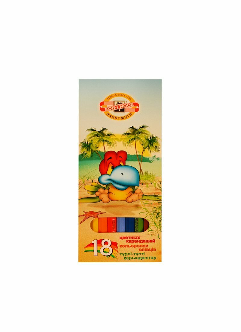 Карандаши цветные Koh-I-Noor, Birds, 18 цветов