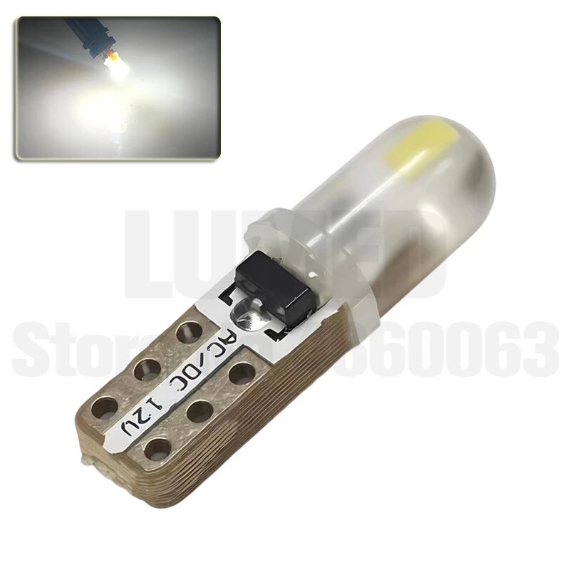 10 шт. T5 Led W1.2W автомобильный светильник 2 SMD 3014 приборная панель индикаторный инструмент авто боковые клиновые фонари внутренняя лампа 12 В белый