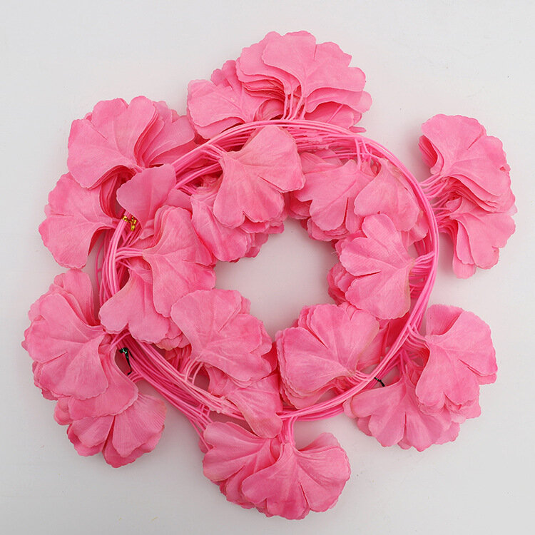 Искусственные ротанговые листья гинкго, зеленые листья, покрытие водопроводных труб, потолочное украшение, пластиковое зеленое растение, ландшафтный дизайн