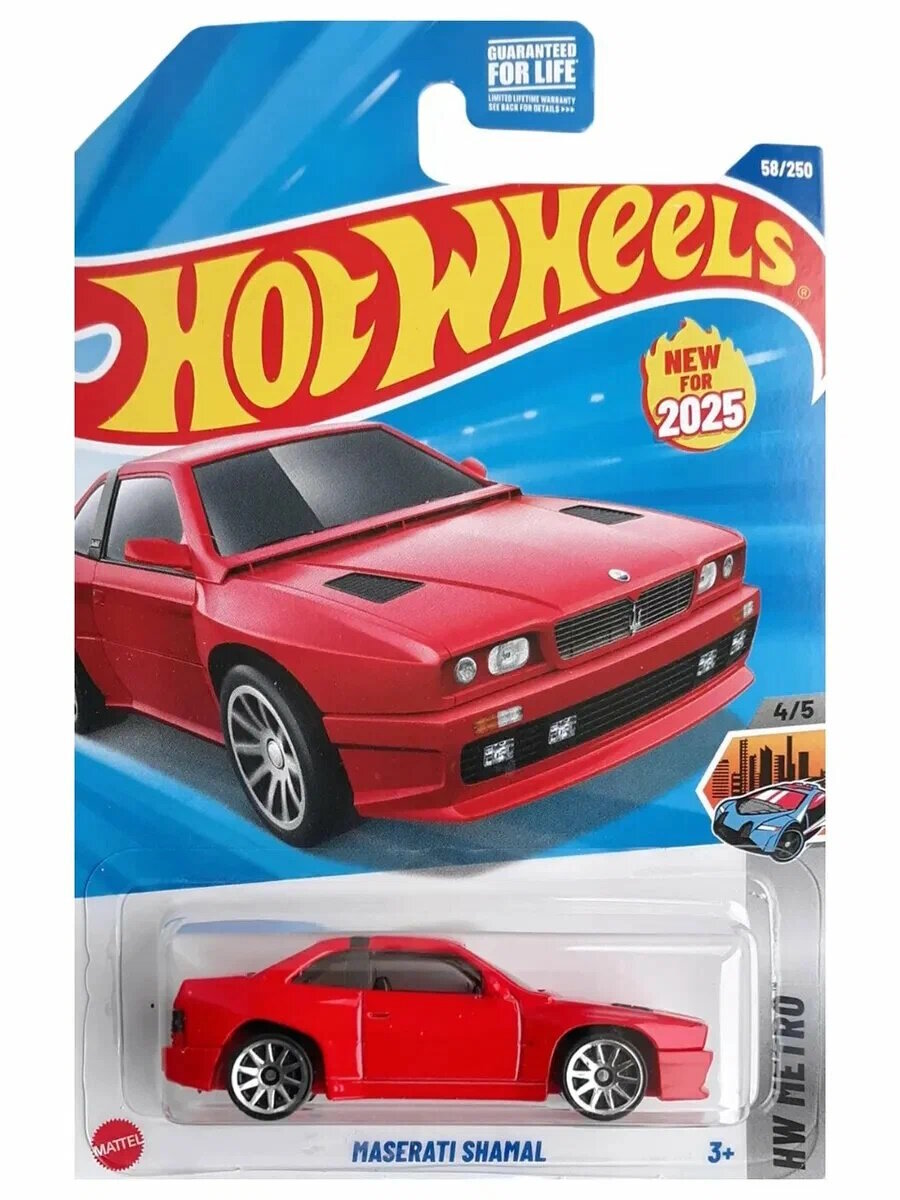 Машинка Hot Wheels Maserati Shamal HYW21, коллекционная, 1:64, металл/пластик 2025