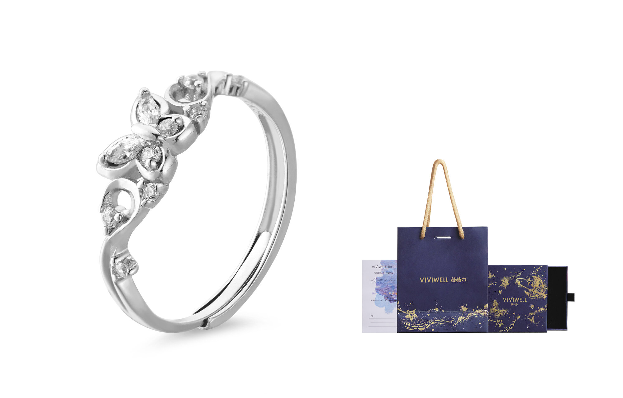 Кольцо, Swarovski Zirconia
