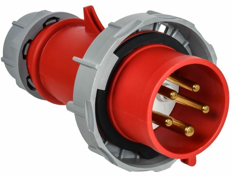 Вилка переносная с ф/и ССИ-0252ф 32А 6ч 380В 3P+PE+N IP67 IEK PSR02-032-5-6-67