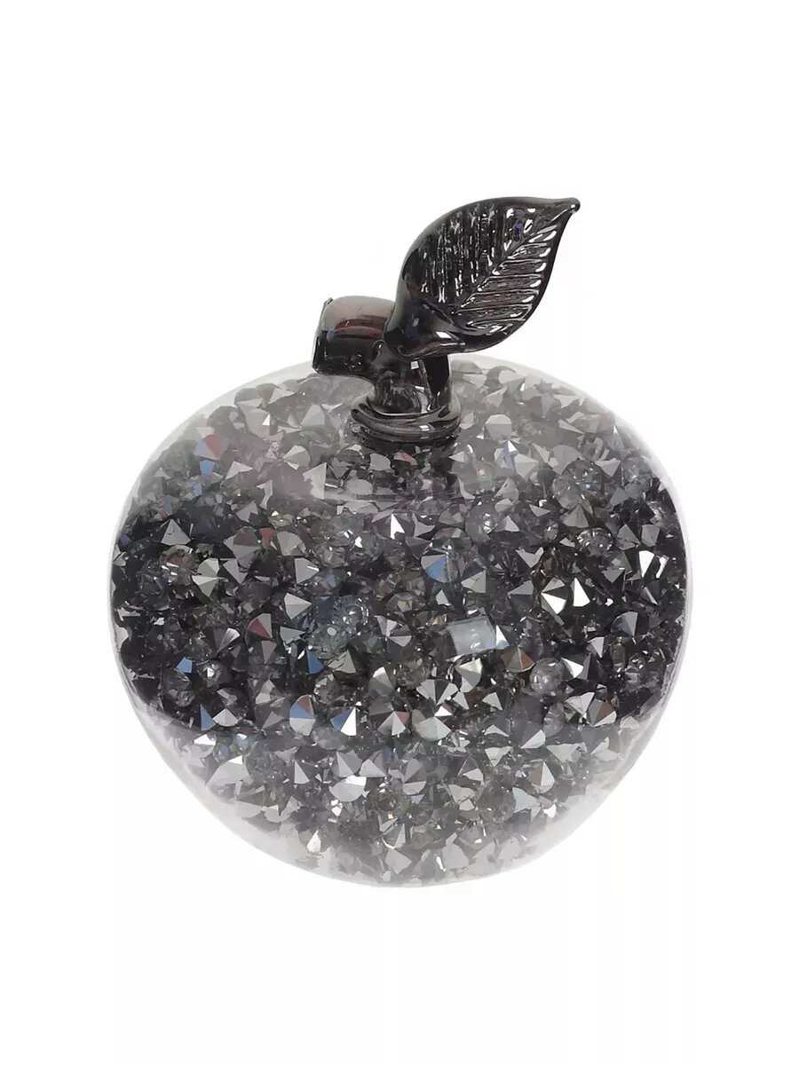 Фигурка декоративная Remecoclub Яблоко, стеклянная, 7x6x6 см