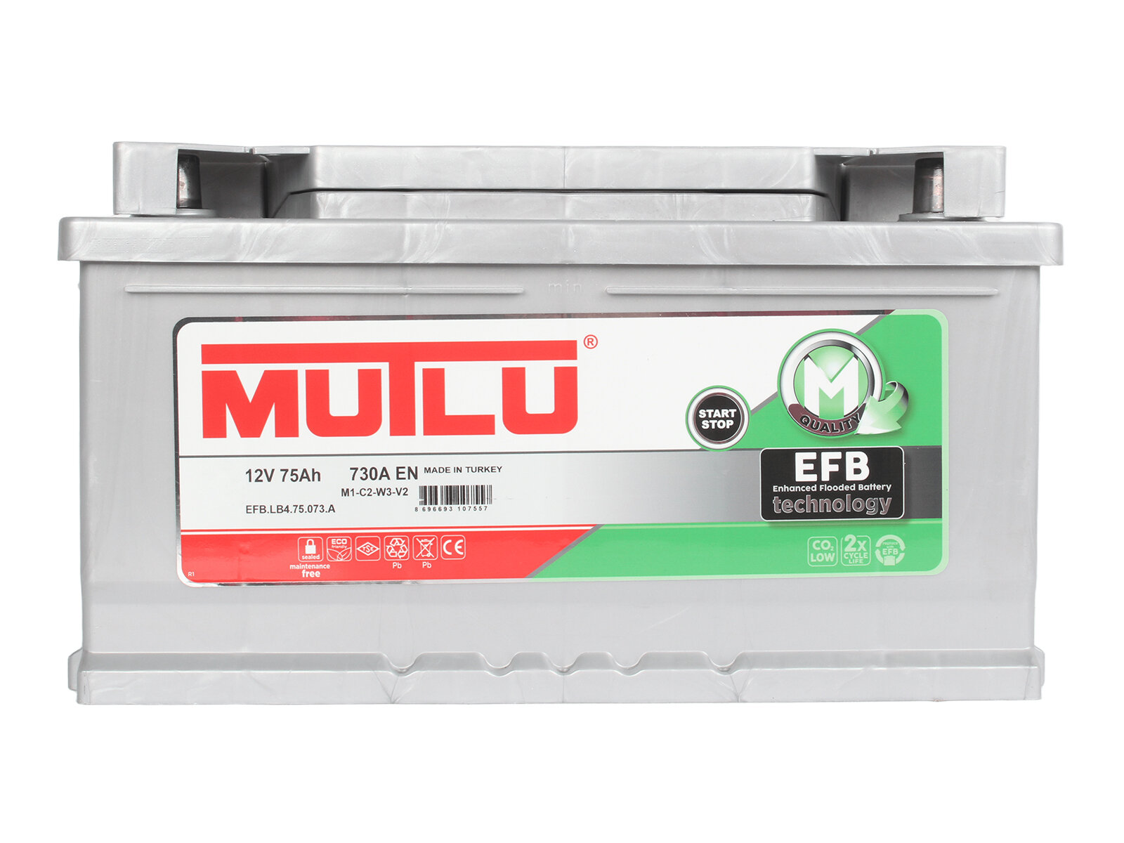 Аккумуляторная батарея MUTLU SFB EFB 6СТ75 обратная