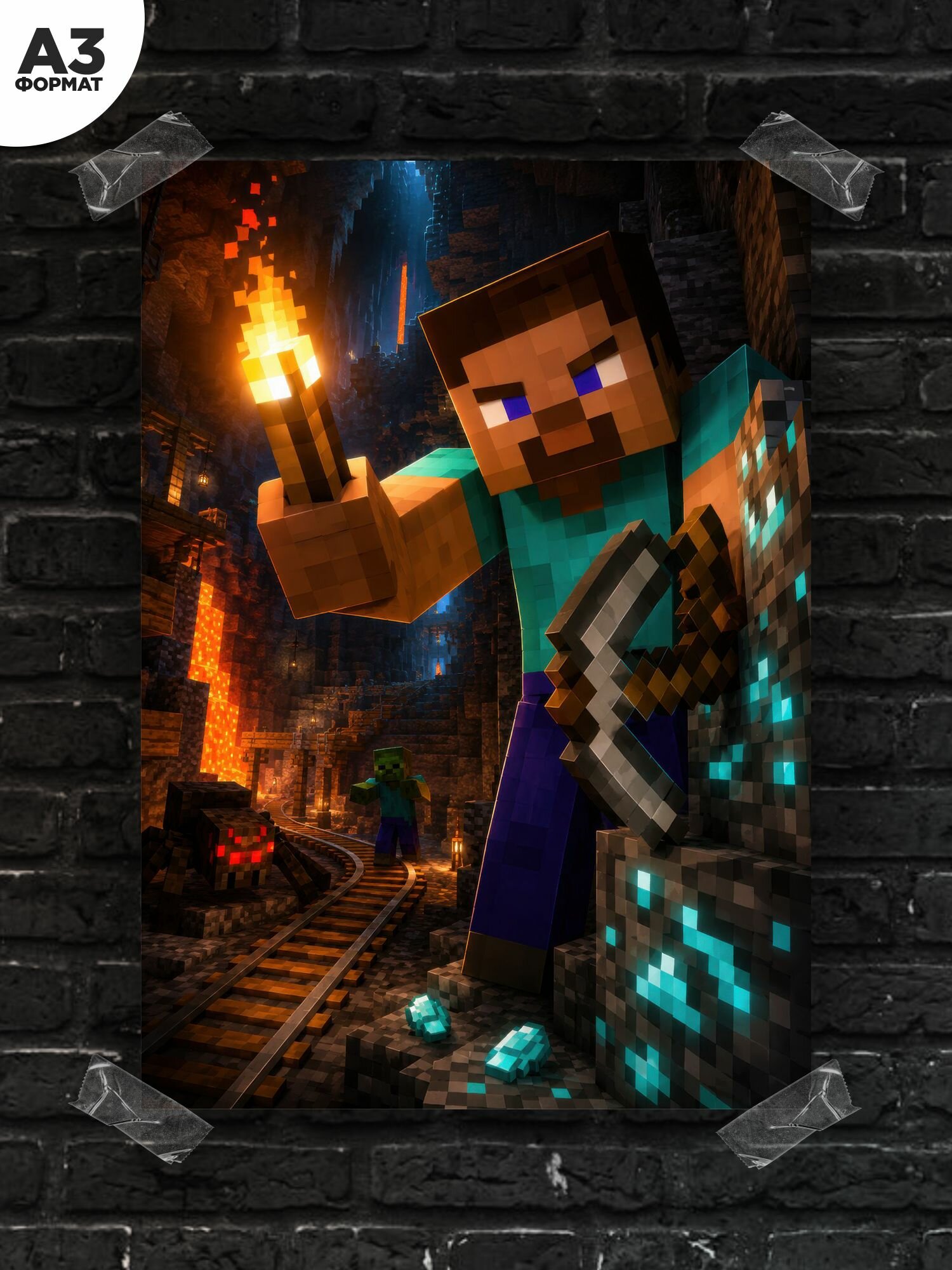Постер на стену Майнкрафт, Minecraft