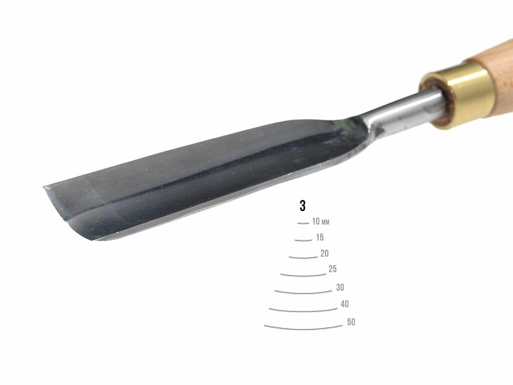 Стамеска прямая полукруглая, кованая 3/30. Сталь 60С2А