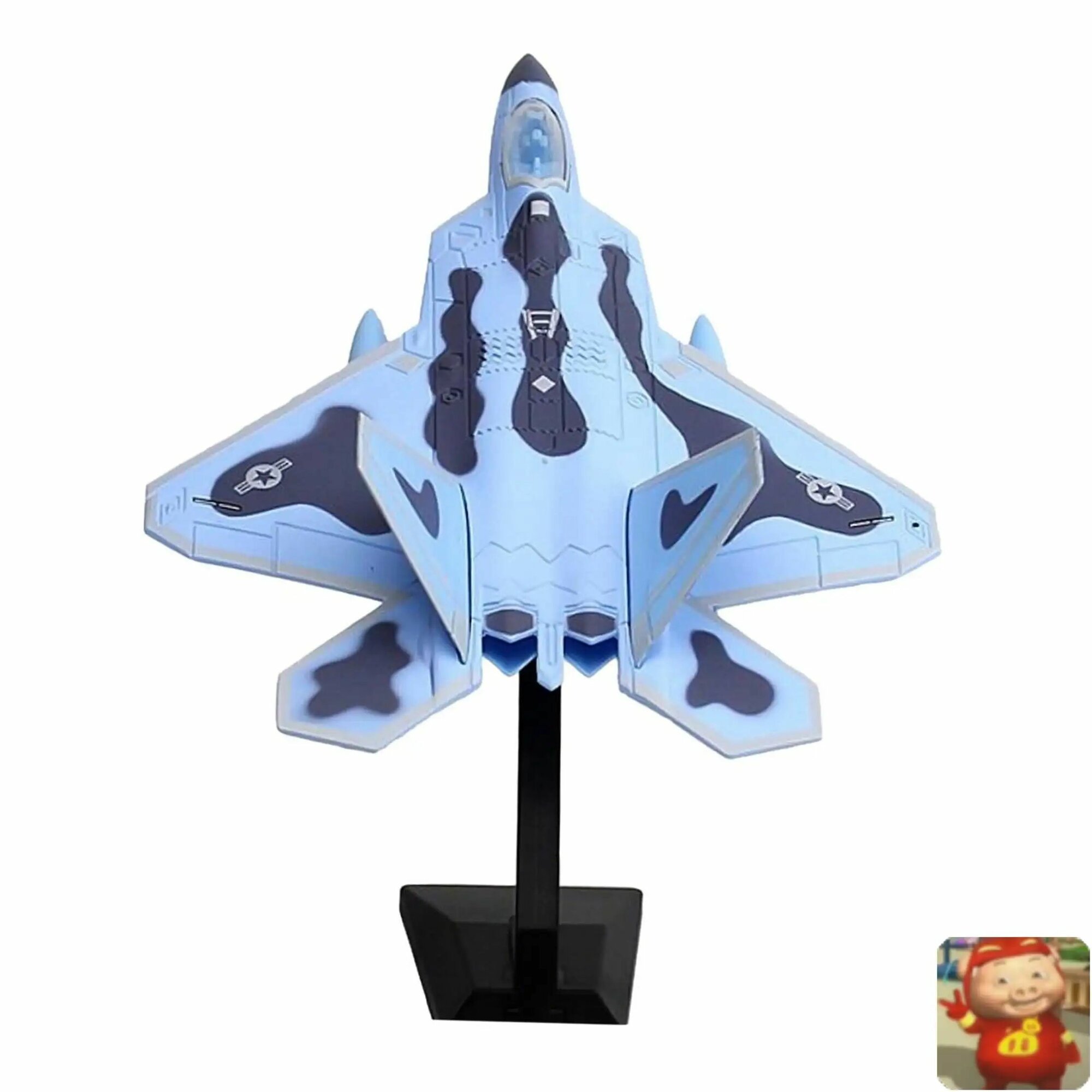 Модель самолёта F-22 Raptor с подставкой, декор