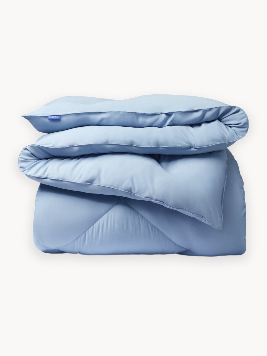 Одеяло стеганое всесезонное Pragma Omflop двуспальное, 172х205 см, прохладный графитовый