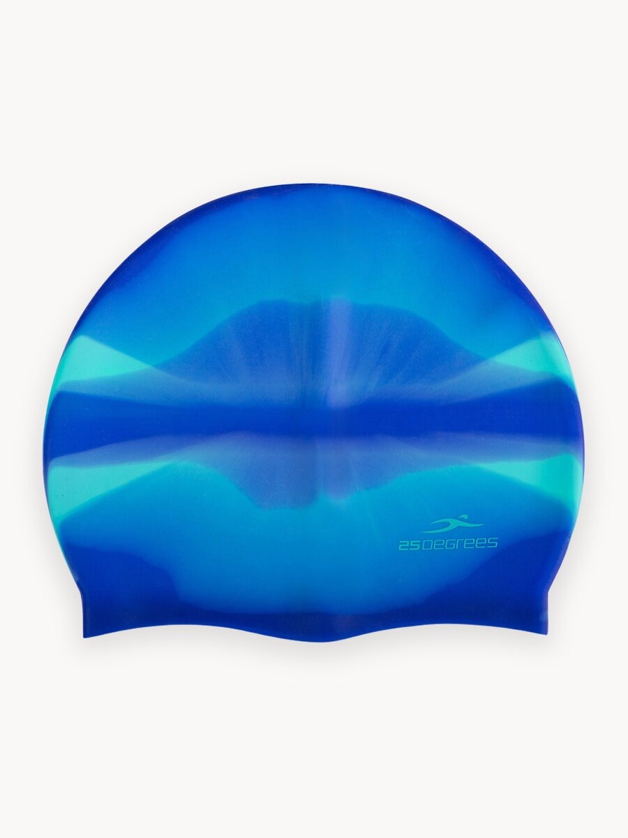 Шапочка для плавания для взрослых и детей 25DEGREES Helion Navy/green, силикон