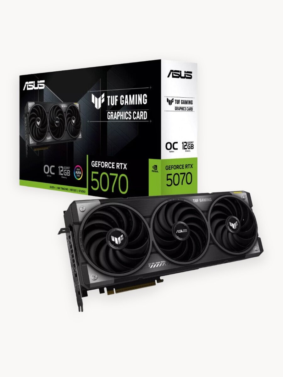 Видеокарта Asus TUF RTX5070 O12G GAMING 90YV0LZ0-M0NA00, 12 ГБ, черная