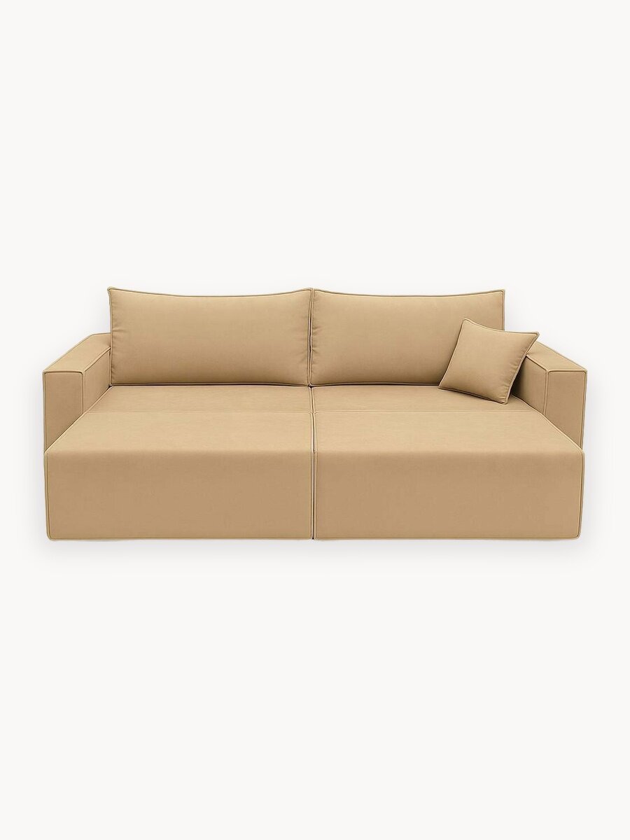 Диван Лофт от HBR , бежевого цвета , в велюре, наполнитель ППУ