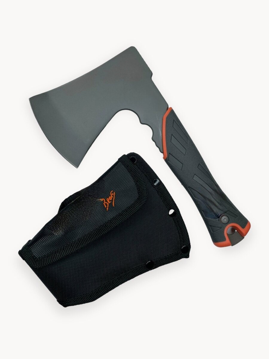 Топор туристический с защитным чехлом , Топор стальной , Топор походный , Топор кемпинговый , Топор походный