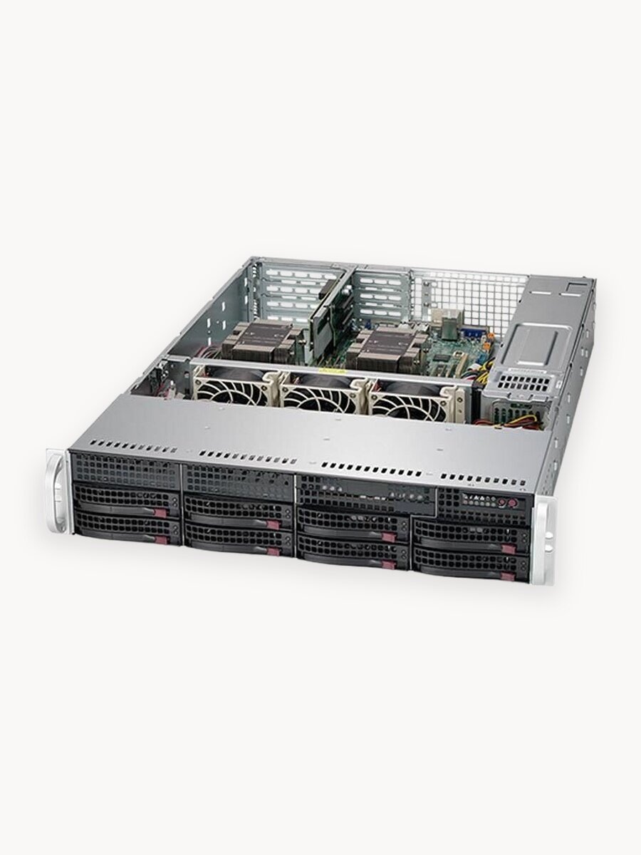 Платформа SuperMicro SYS-6029P-WTR 2U, 2xLGA3647, 12xDDR4, 8x3.5, 2х1GbE, 1xM.2 PCIE, 6xPCIEx8, 2х1000W