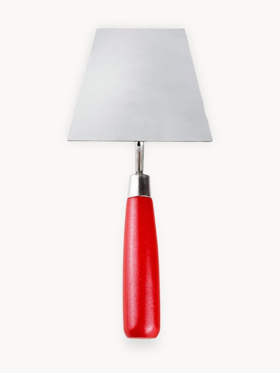 Кельма для декоративной штукатурки и кирпича, мастерок трапеция 160 мм, нержавеющая сталь, деревянная рукоятка, DERZHI