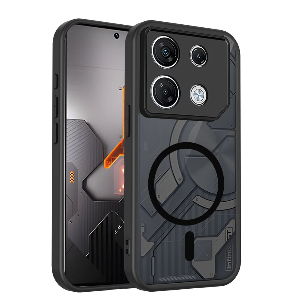 Магнитный чехол KEYSION для телефона Infinix GT 20 Pro 5G, силиконовый + поликарбонатный матовый полупрозрачный противоударный чехол для Infinix GT 20 Pro