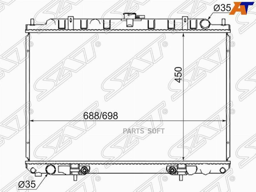 Радиатор Nissan X-Trail 00-07 / Bassara 99-03 SAT NS0005-U30 | цена за 1 шт