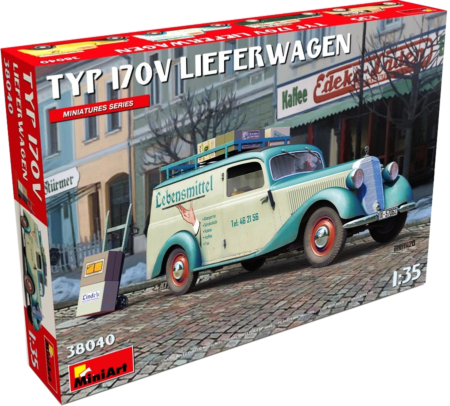 Сборная модель легкового автомобиля Мерседес ТИП 170V LIEFERWAGEN Miniart 38040 (1/35)