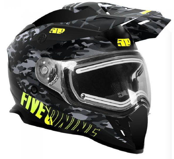 Шлем снегоходный c подогревом 509 Delta R3L, Black Camo, размер S черный желтый