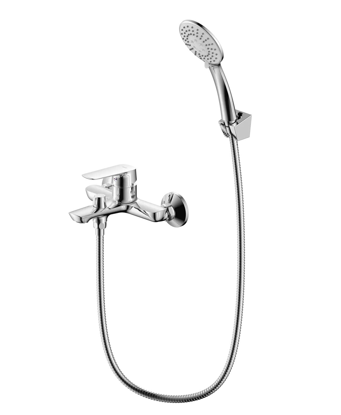 Смеситель для ванны Iddis Token однорычажный с лейкой и шлангом цвет хром